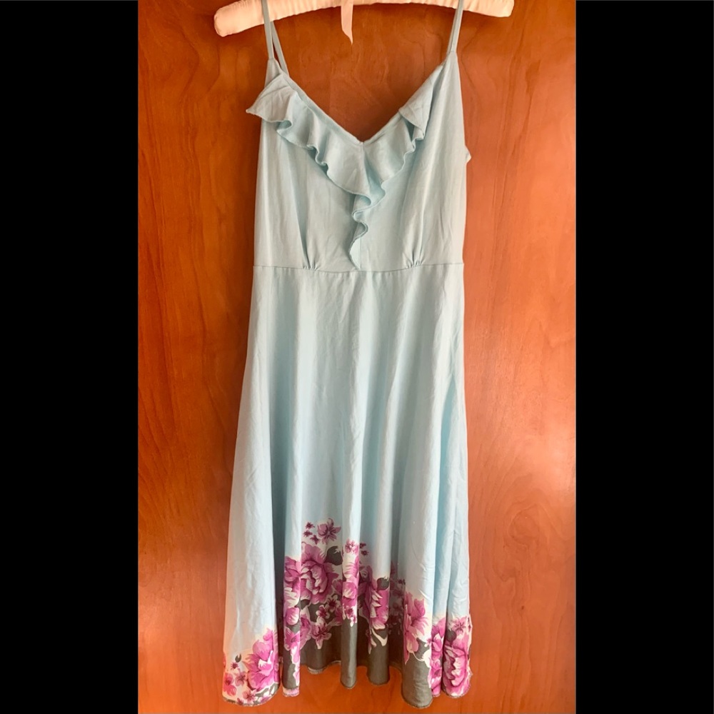 Patagonia Pretty Baby Blue Hawaiian Themed Sundress - Gem